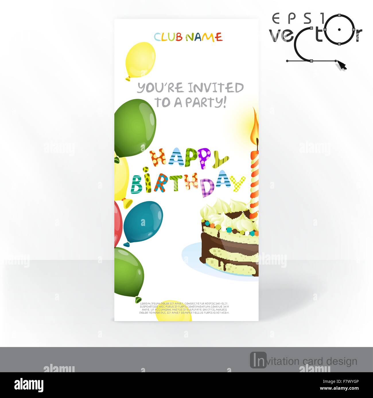 Birthday party brochure template Stock Vector Images - Alamy