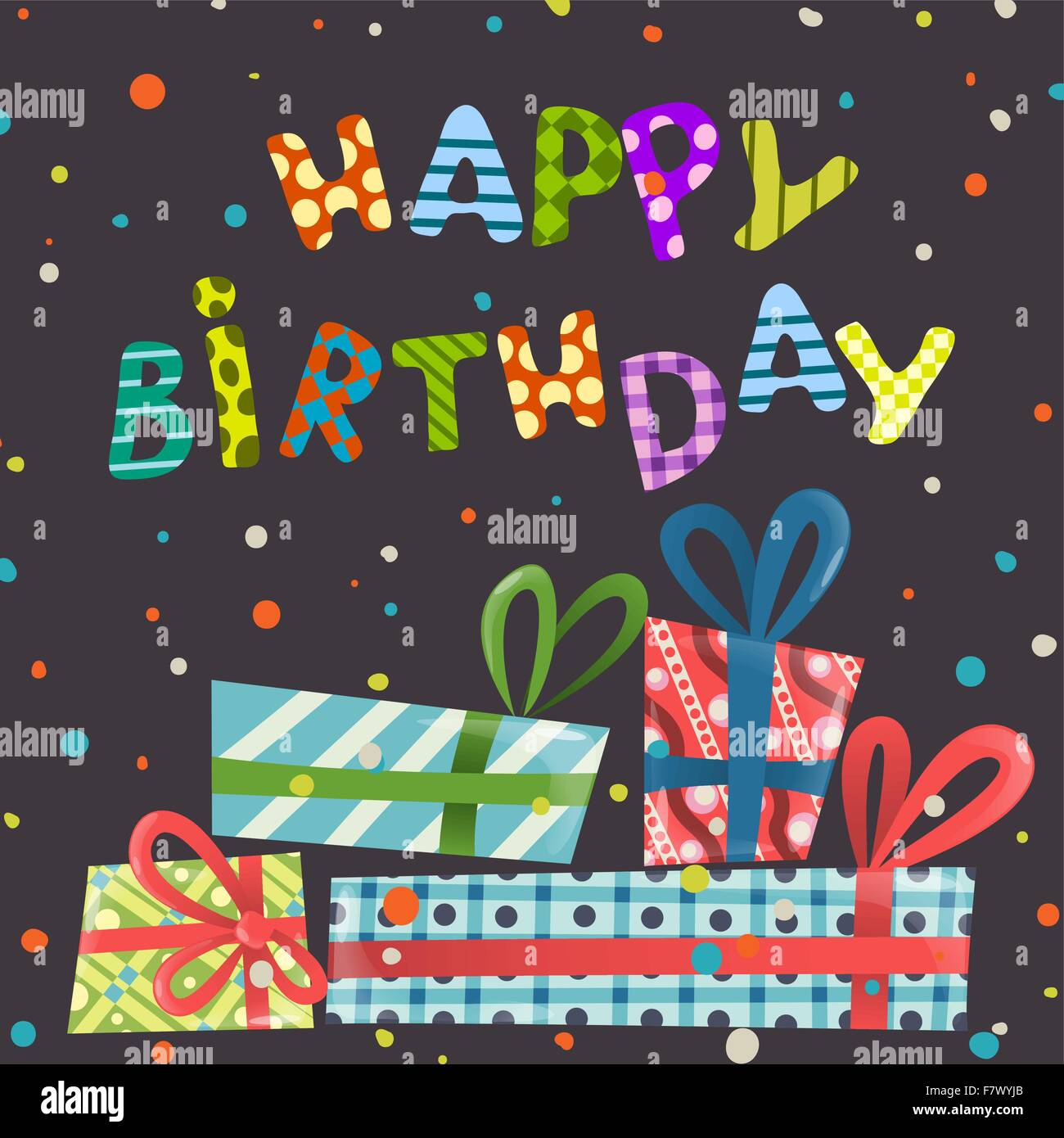 Colorful Birthday Background Stock Vector Image & Art - Alamy