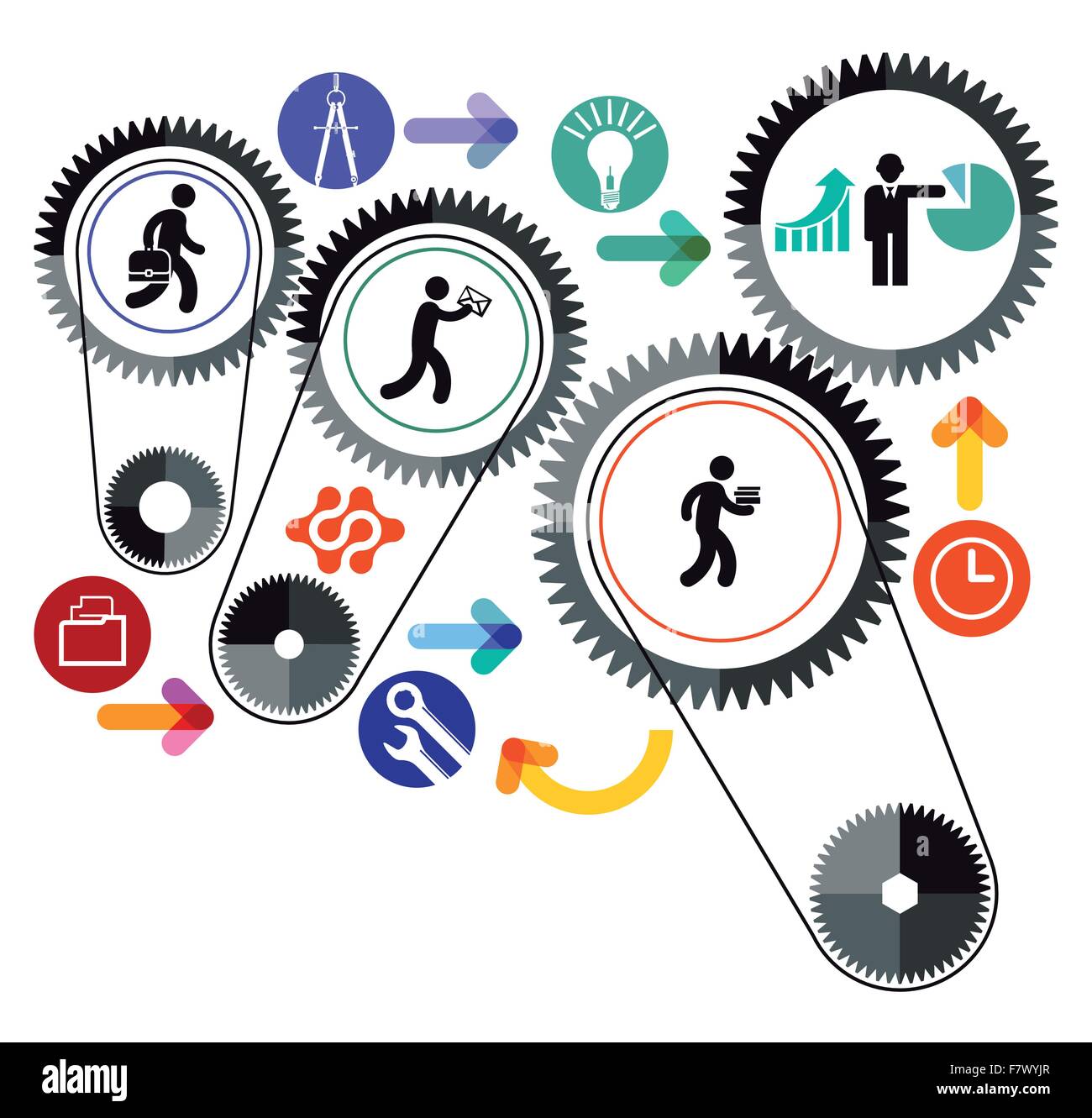 Collaboration teamwork Stock Vector Images - Alamy