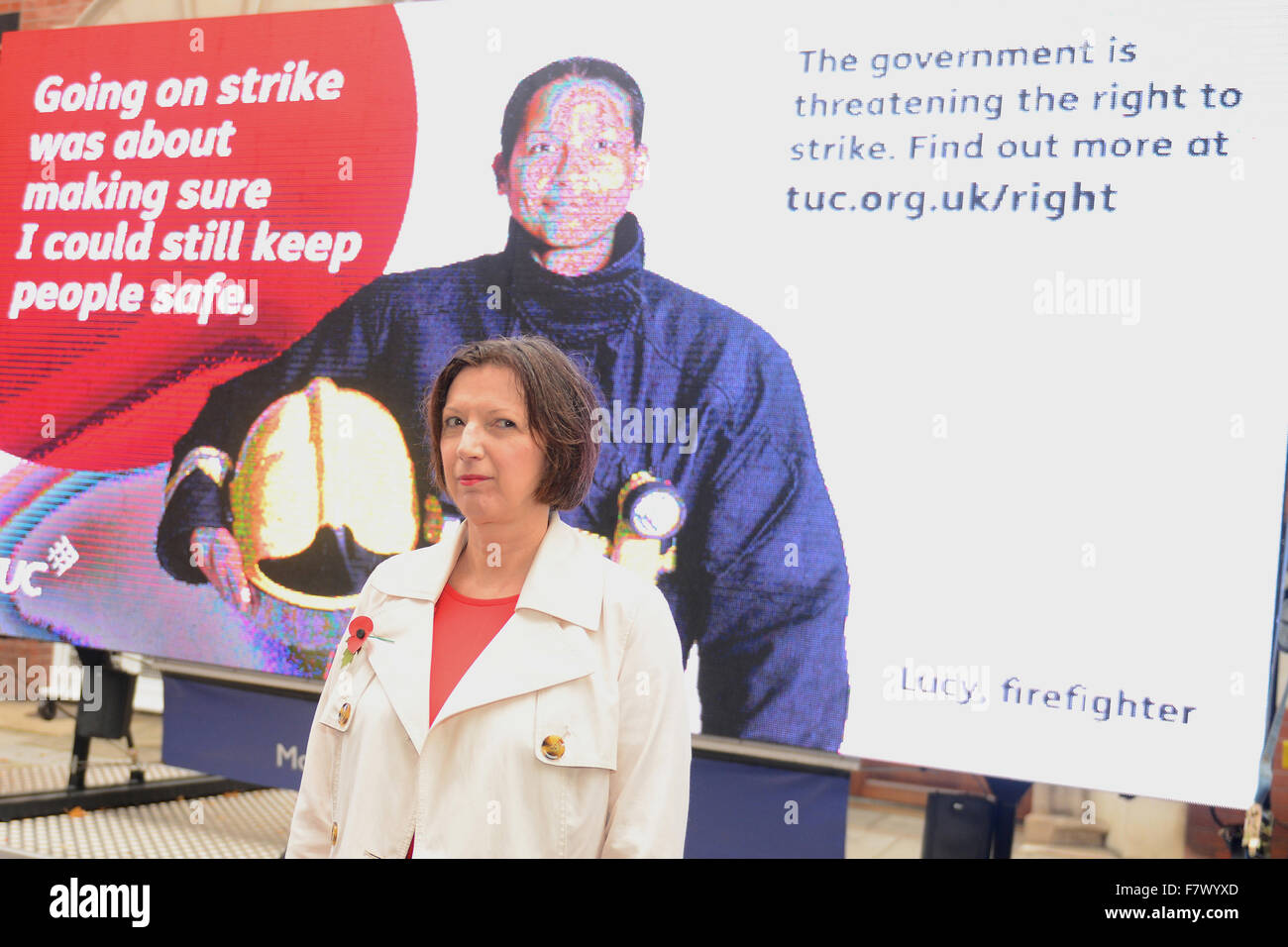 TUC General Secretary Frances O’Grady launched an advert campaign about ...