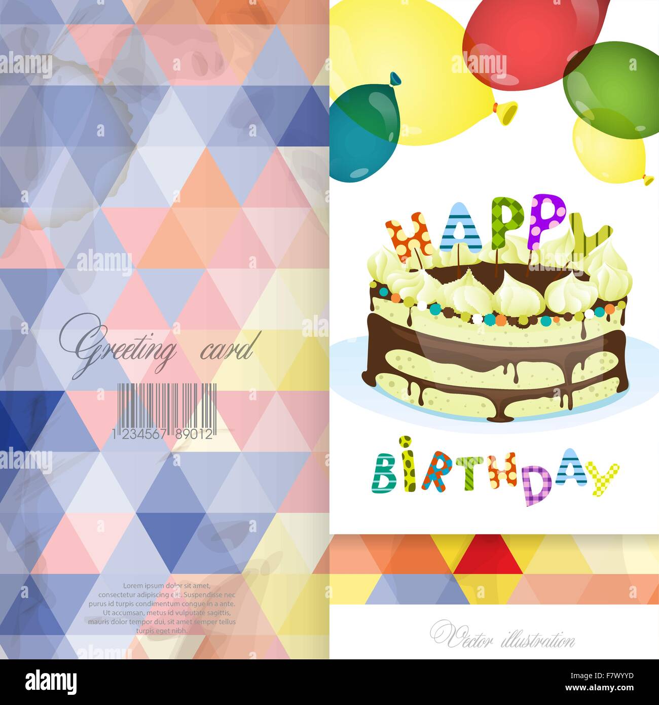 Greeting Card Design, Template Stock Vector Image & Art - Alamy