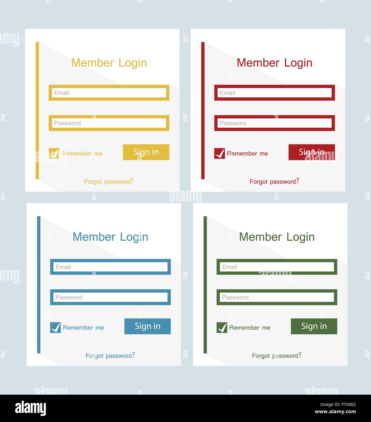 Web login page ui hi-res stock photography and images - Alamy
