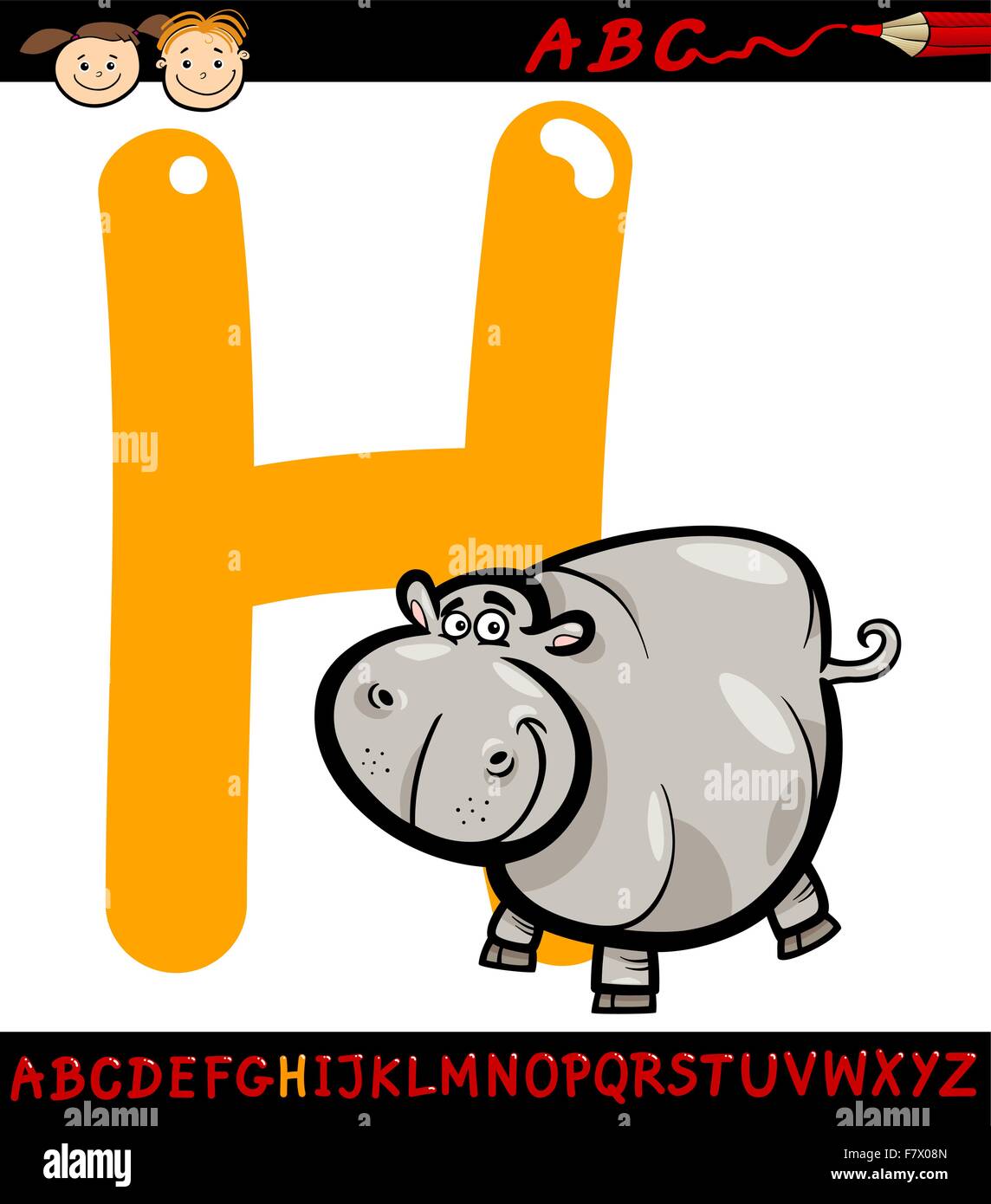 Alphabet letter hippo hi-res stock photography and images - Alamy