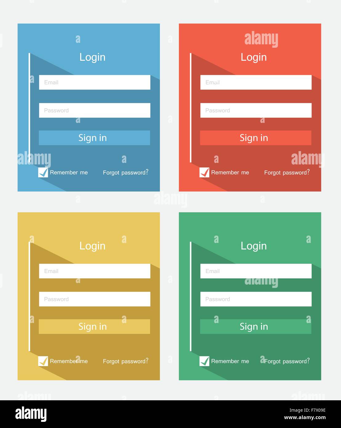 Creative login form ui template hi-res stock photography and images - Alamy
