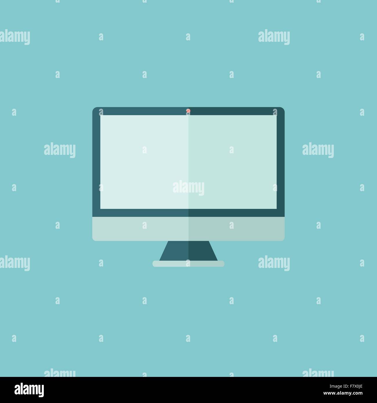 Computer Flat Icon Stock Vector Image & Art - Alamy