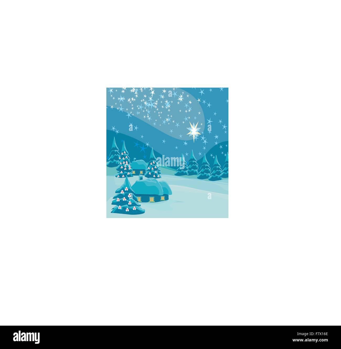winter landscape - vector Stock Vector Image & Art - Alamy