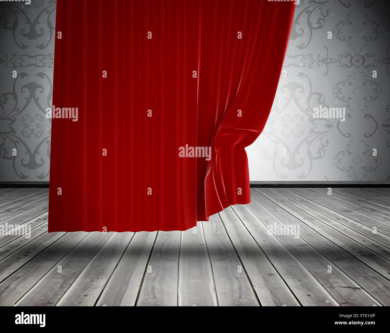 Grey curtain hi-res stock photography and images - Alamy