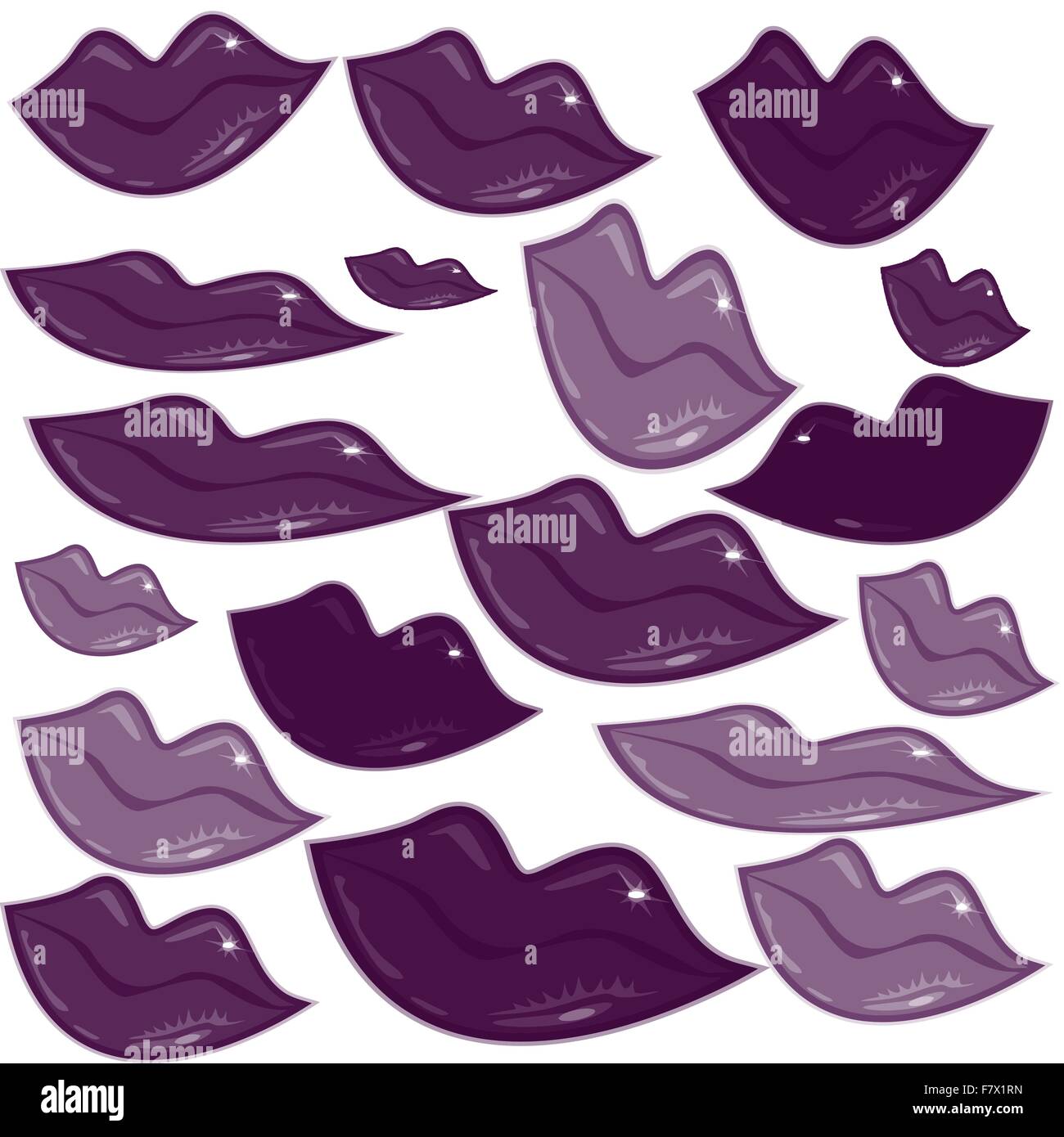 Set of lips illustrated Stock Vector Image & Art - Alamy
