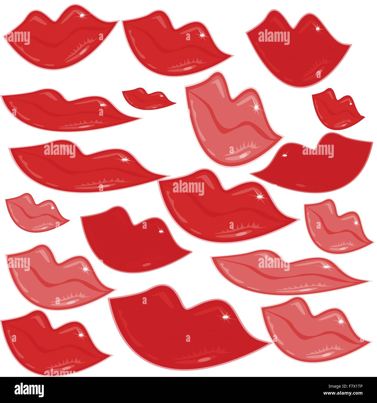 Set of lips illustrated Stock Vector Image & Art - Alamy