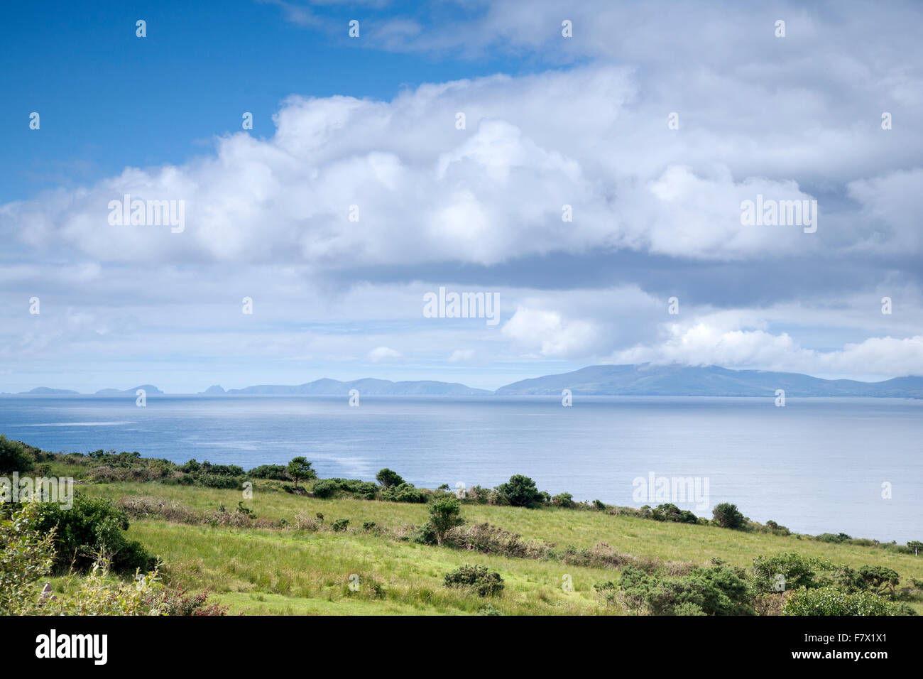 Ring of Kerry Coast with Dingle Peninsula, County Kerry; Ireland Stock ...