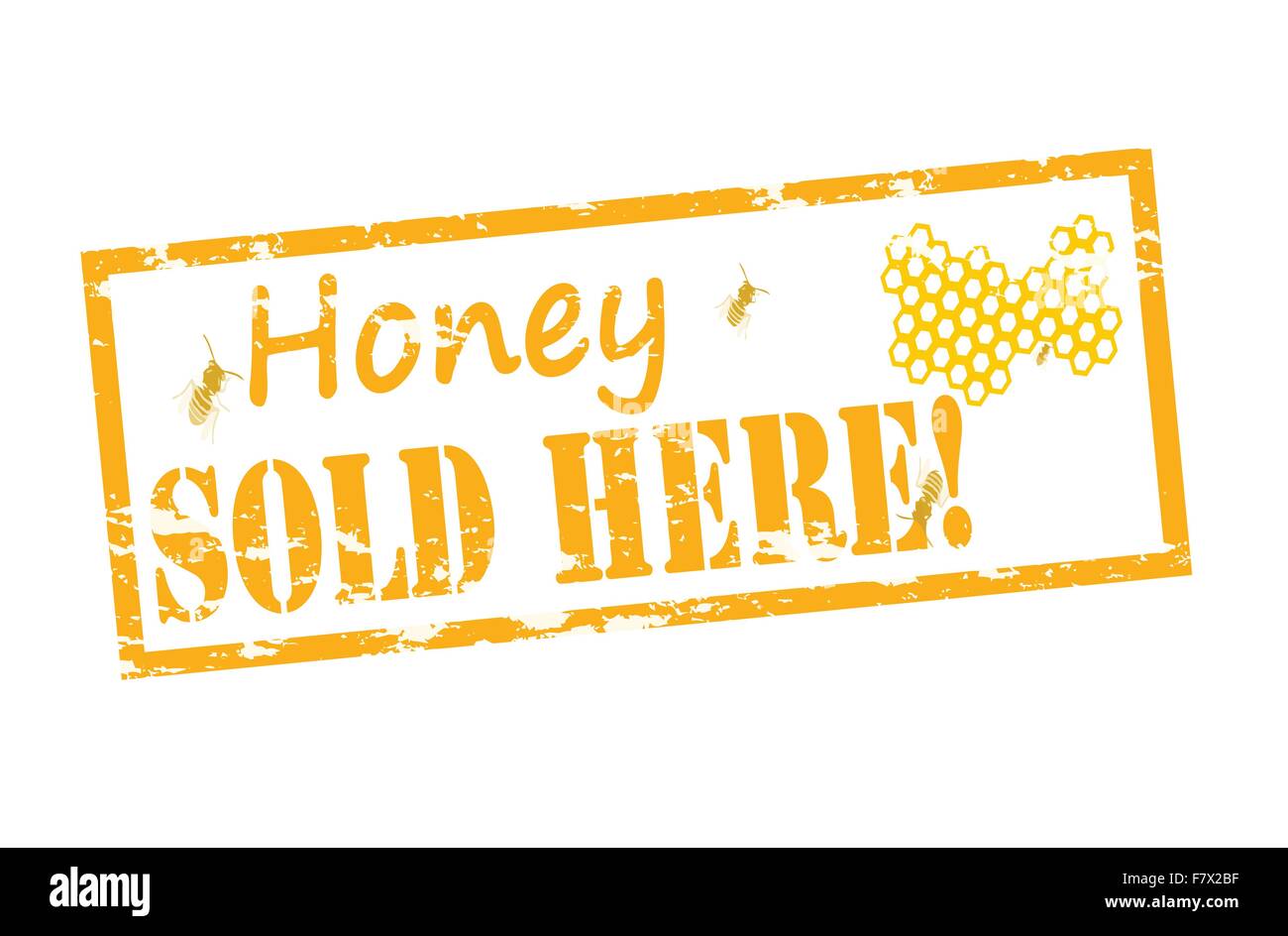 Honey sold here Stock Vector Image & Art - Alamy