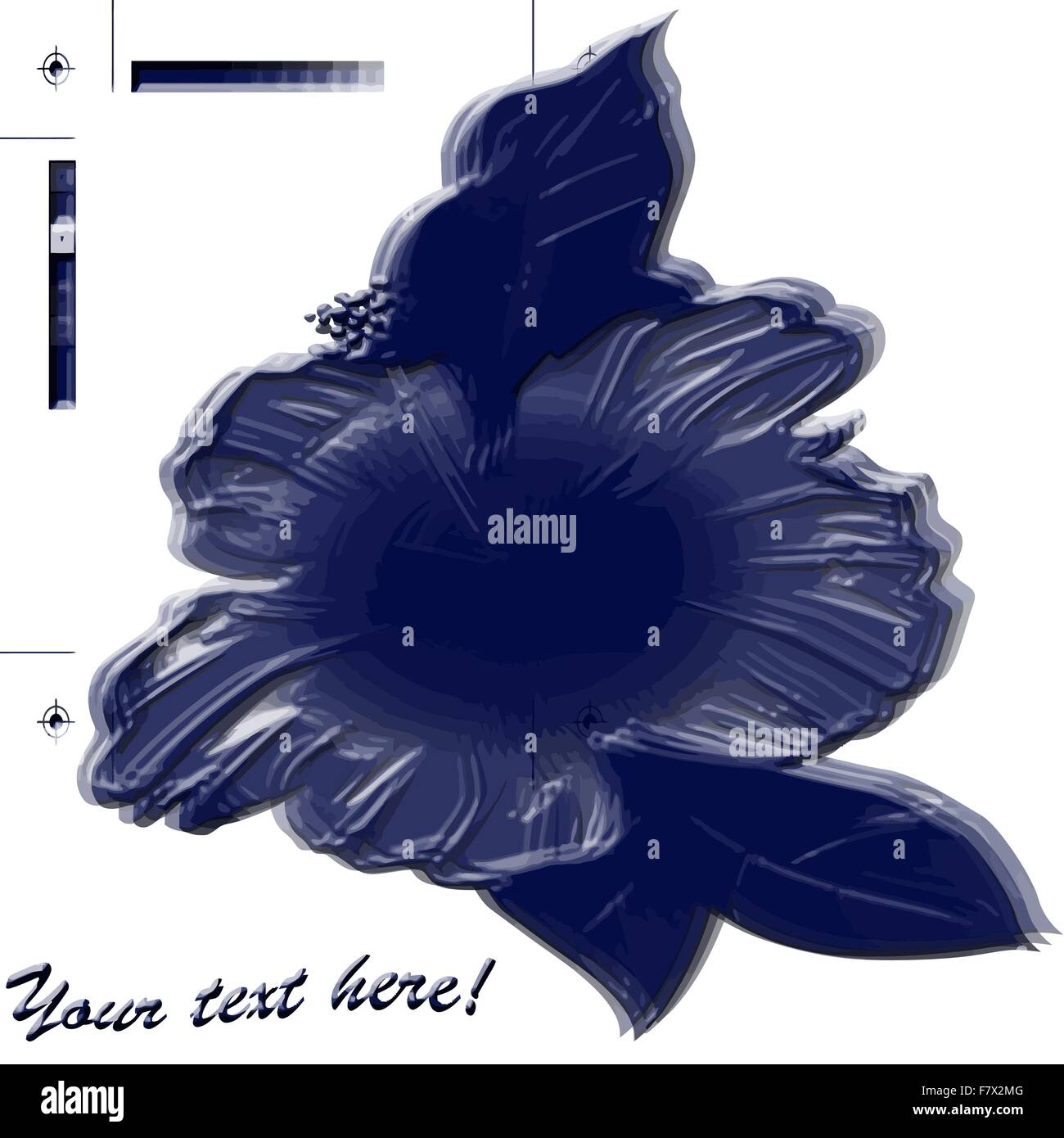 Blue rose on white Stock Vector Images - Alamy