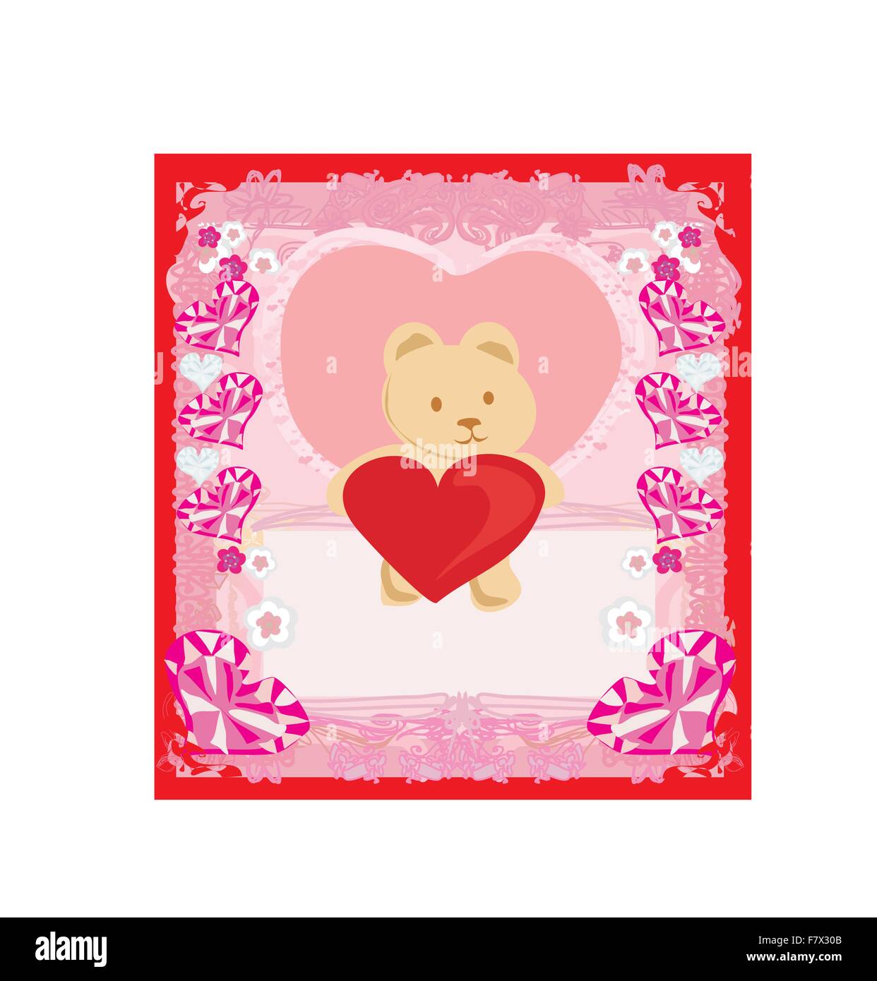 Teddy bear heart icon Stock Vector Images - Alamy