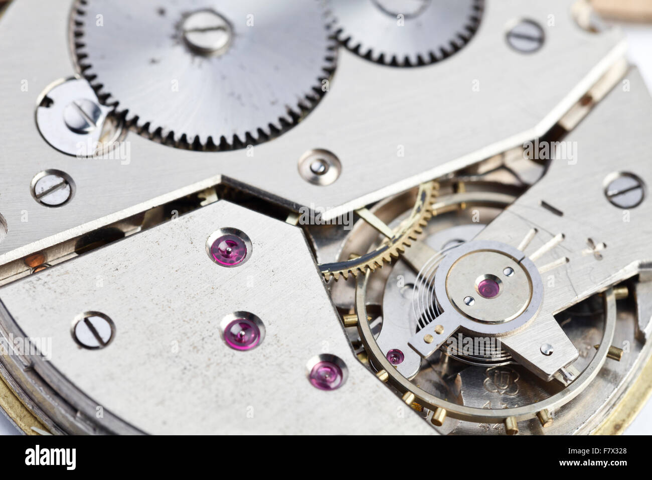 Pocket Antique Watch Mechanism Stock Photo - Alamy