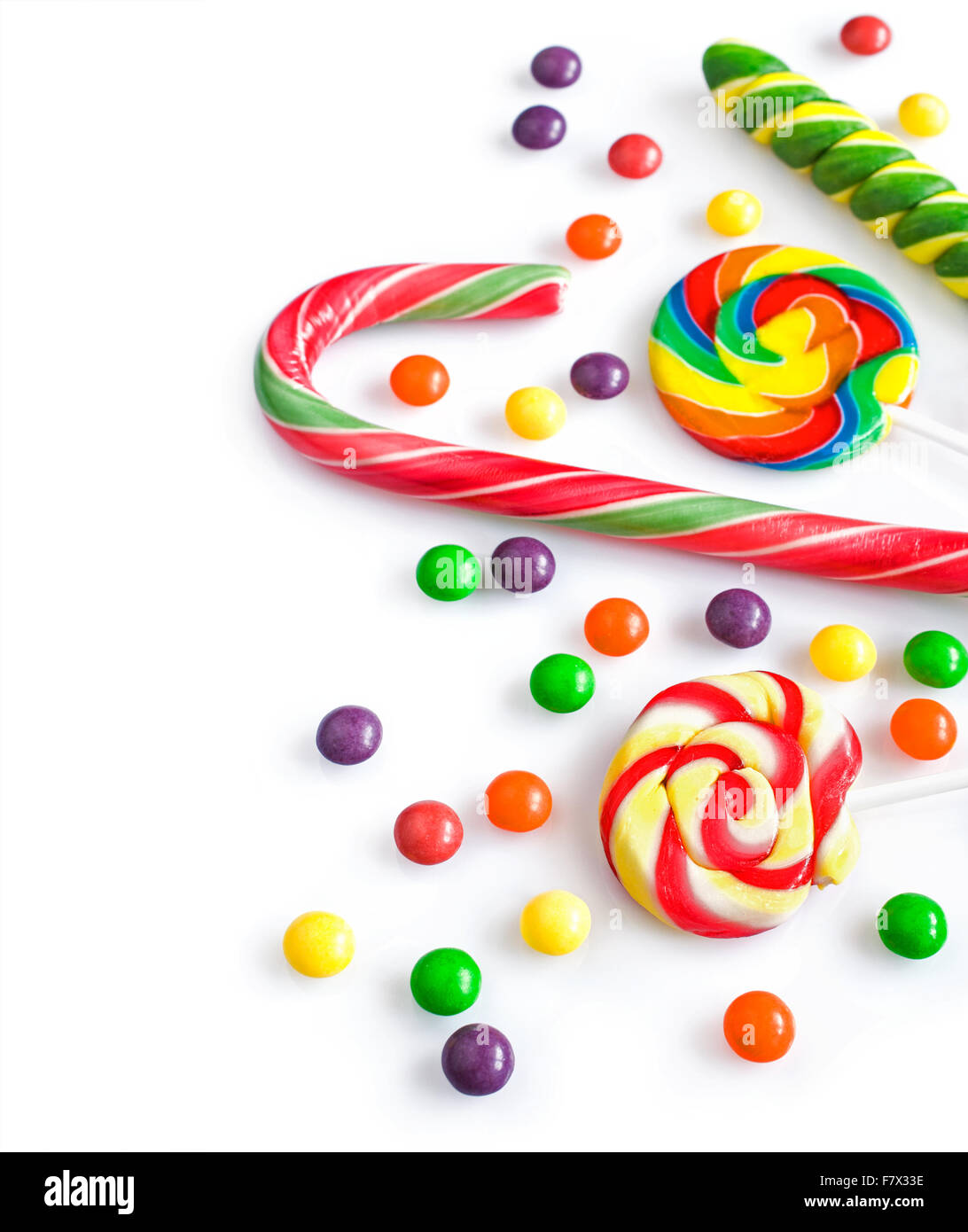 Colorful candies isolated over white Stock Photo - Alamy