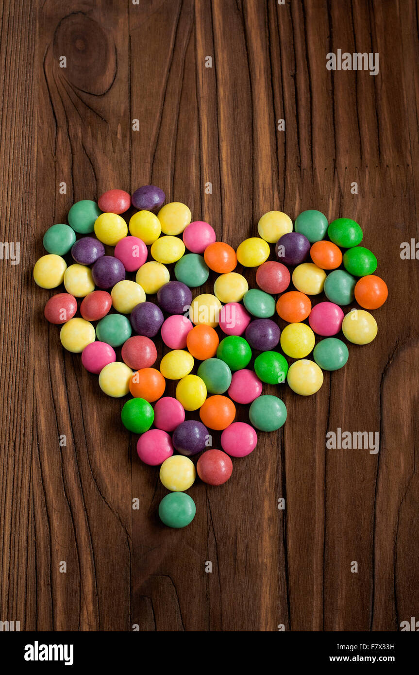 Smarties chocolate heart hi-res stock photography and images - Alamy