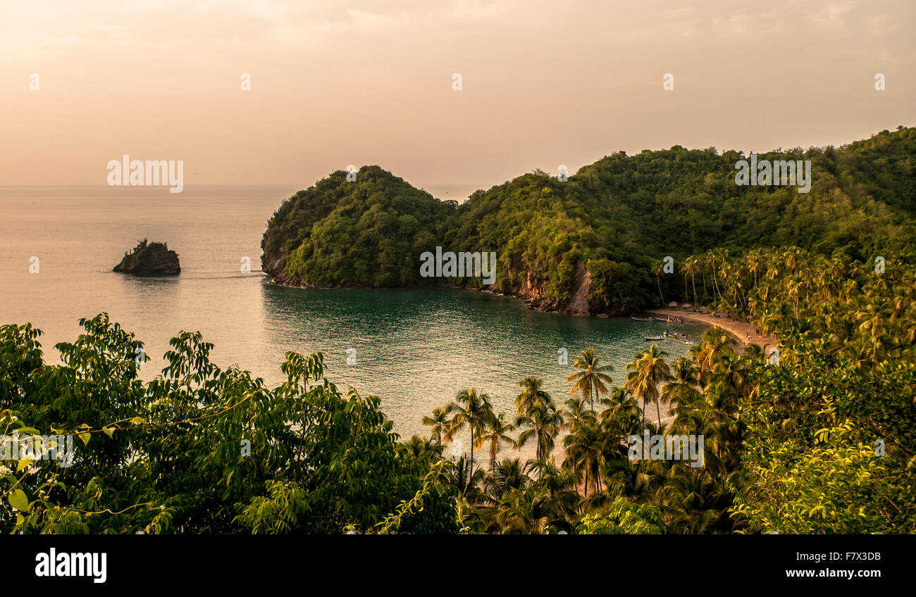 Aerial view of playa medina beach, Paria Peninsula, Venezuela Stock ...