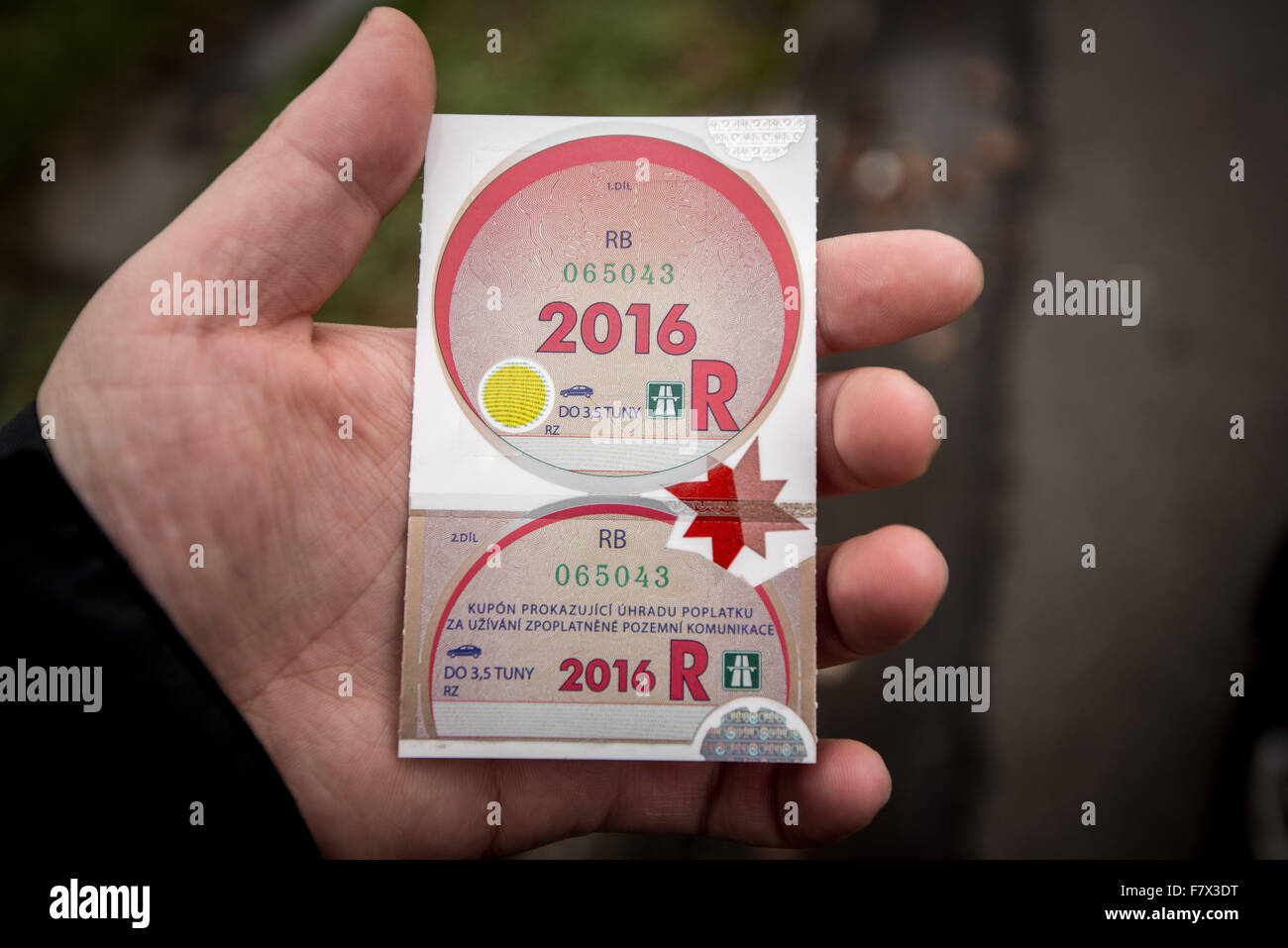 Road toll sticker hi-res stock photography and images - Alamy