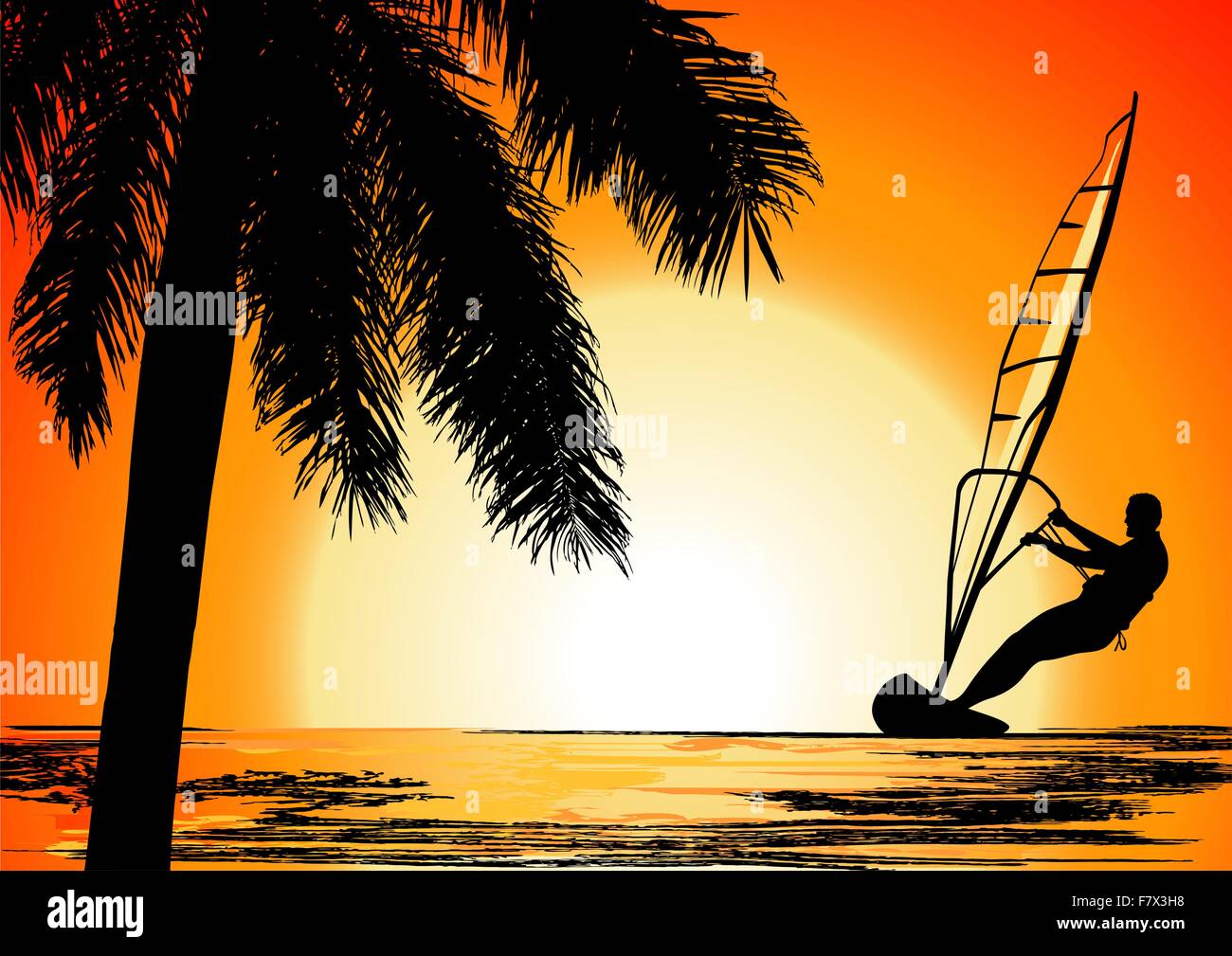 Beach summer activities Stock Vector Images - Alamy