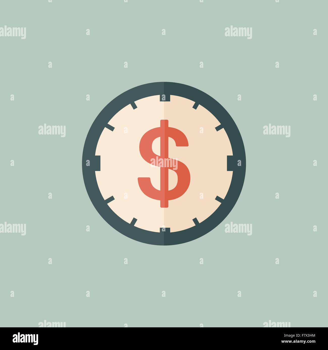 Flat Dollar Icon Stock Vector Image & Art - Alamy