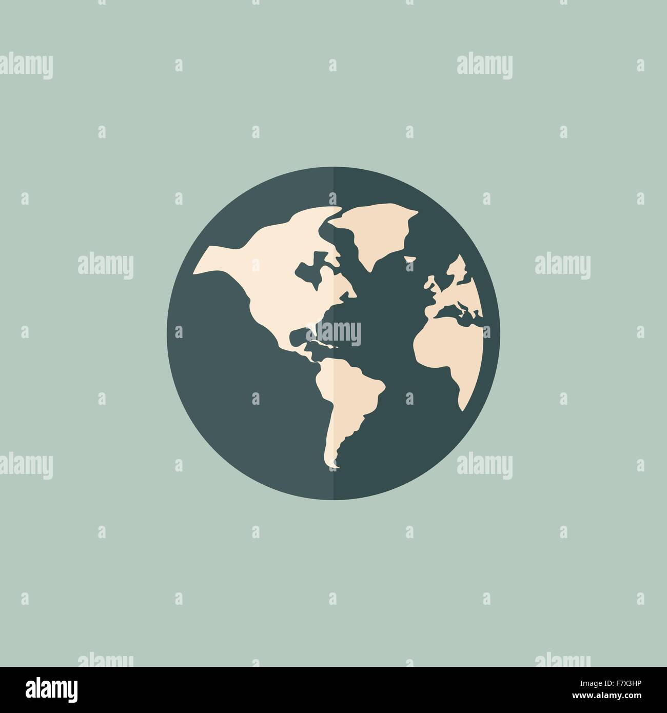 Flat Earth Icon Stock Vector Image & Art - Alamy