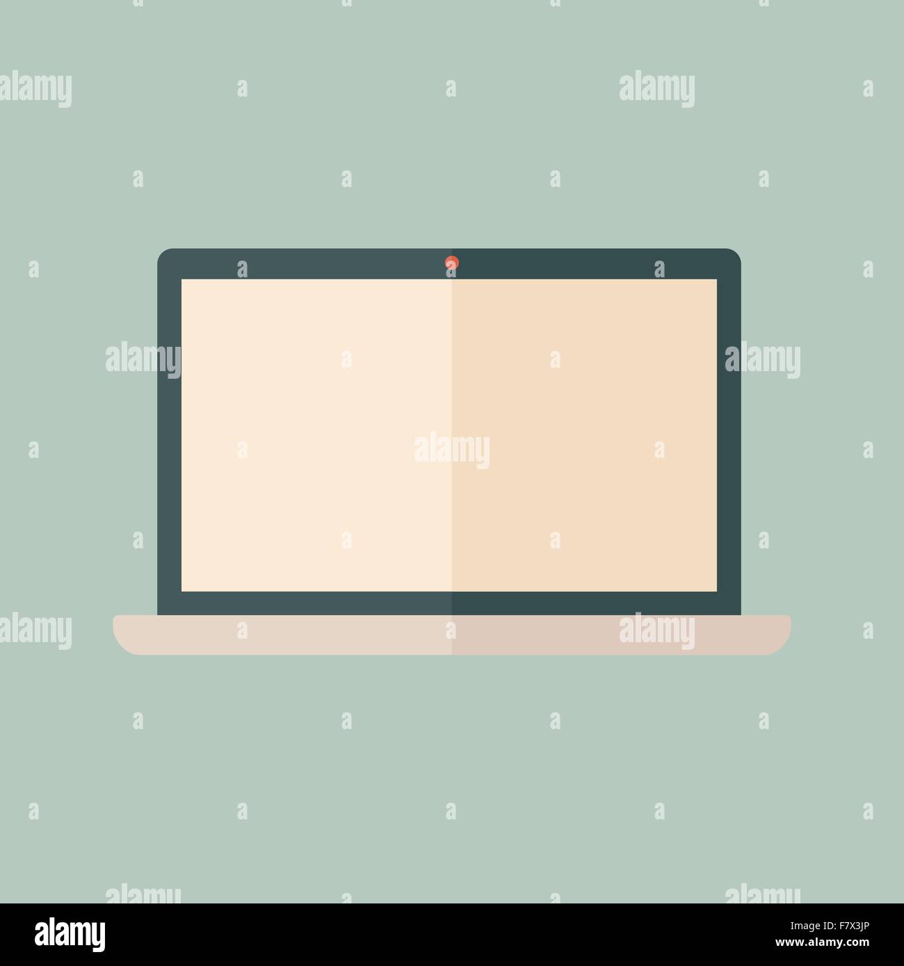 Laptop Flat Icon Stock Vector Image & Art - Alamy