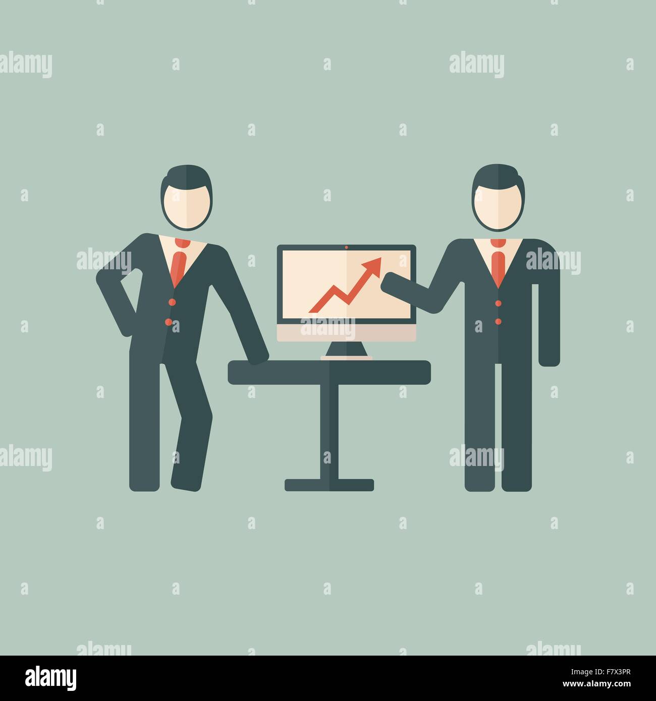 Presentation flat icon hi-res stock photography and images - Alamy
