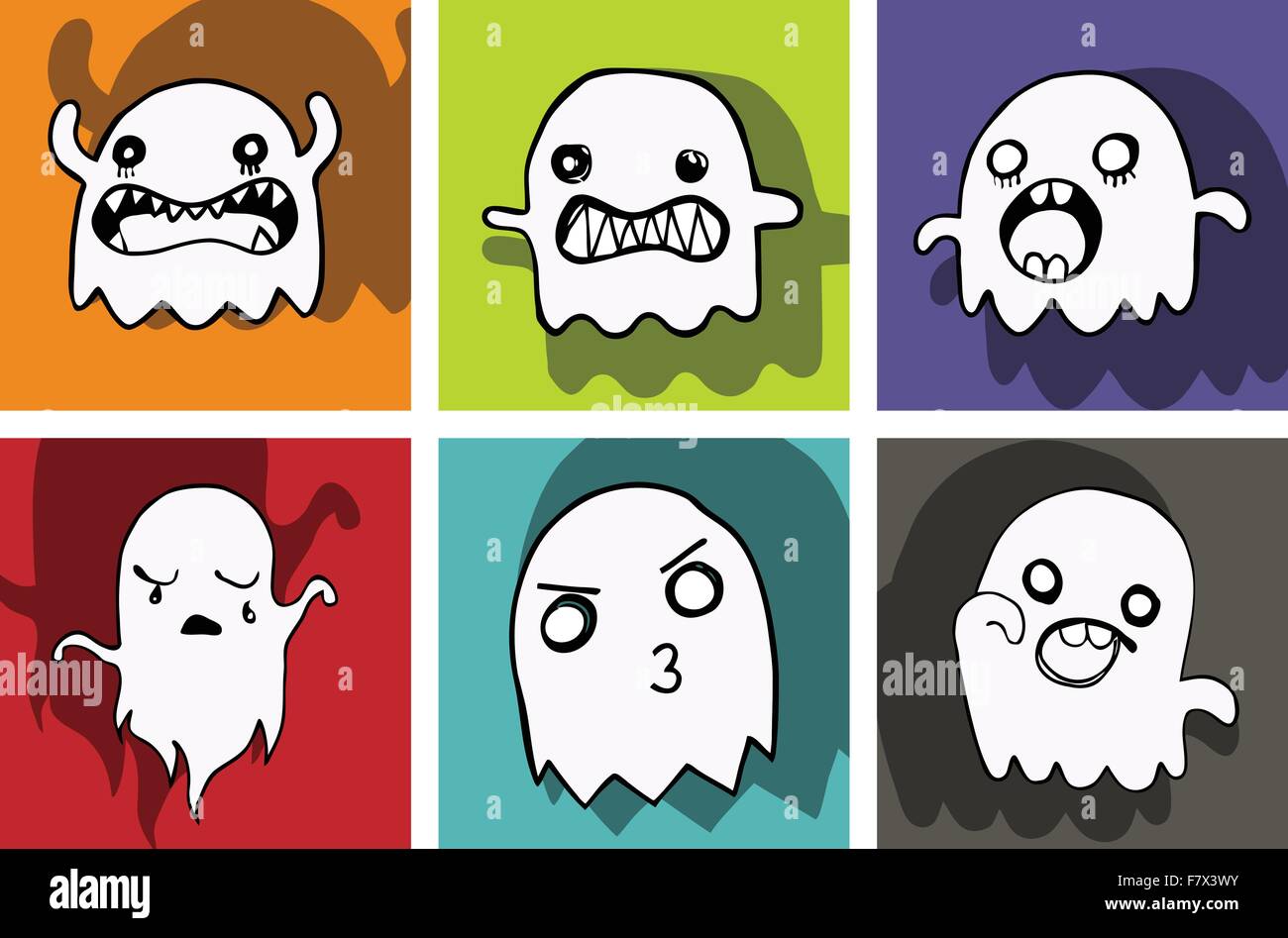 Happy halloween green blue Stock Vector Images - Alamy