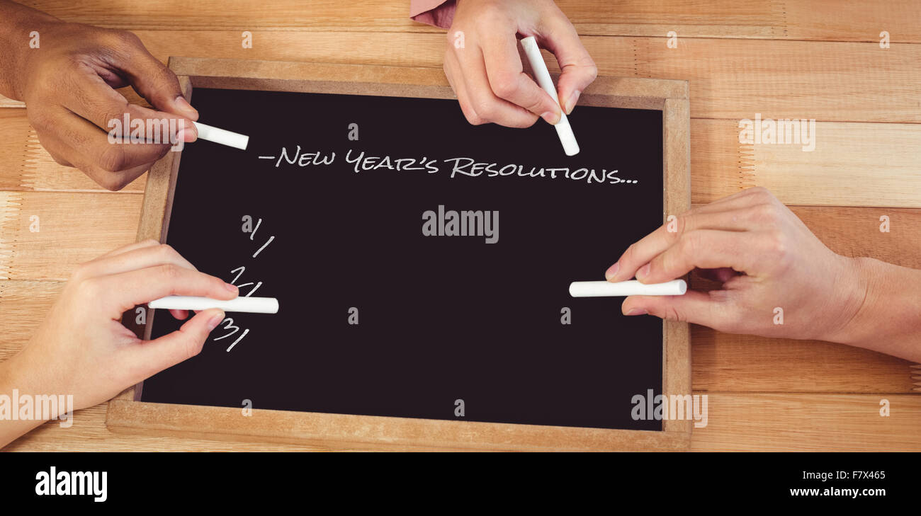 Composite image of list of resolutions Stock Photo - Alamy