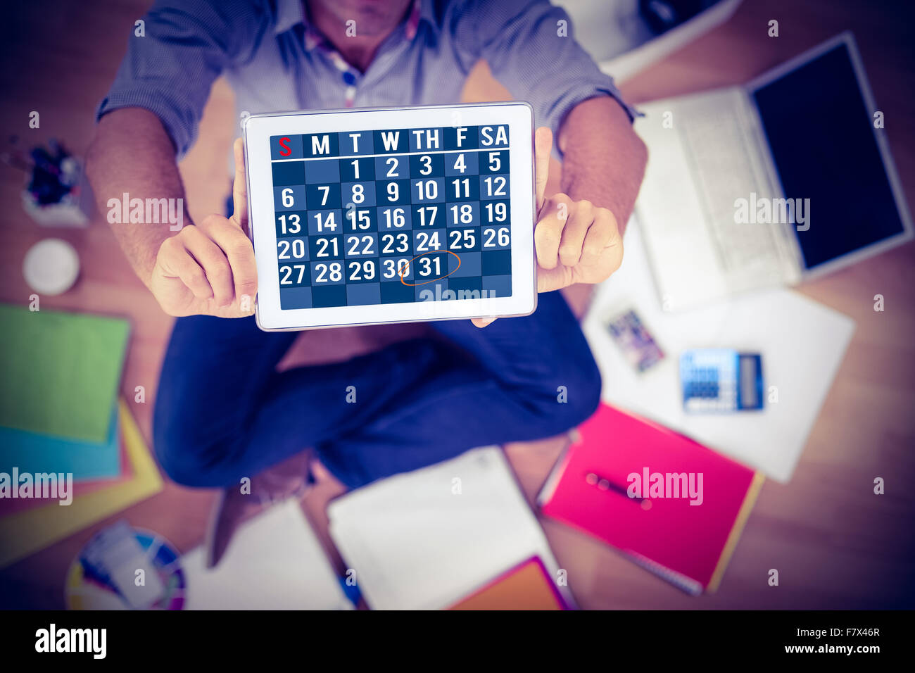 Composite image of technology lock screen Stock Photo - Alamy