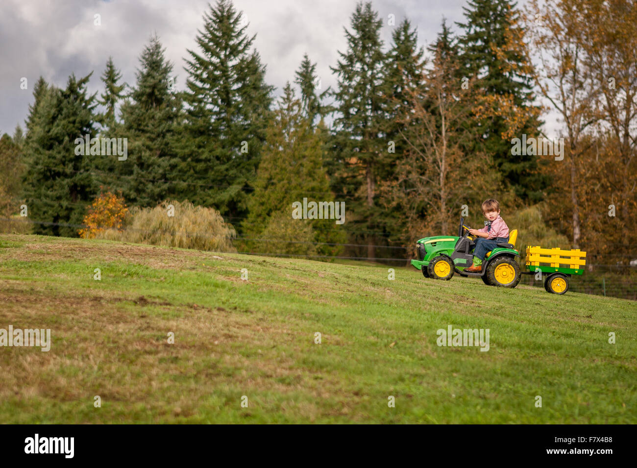 Toy tractor real tractor hi-res stock photography and images - Alamy