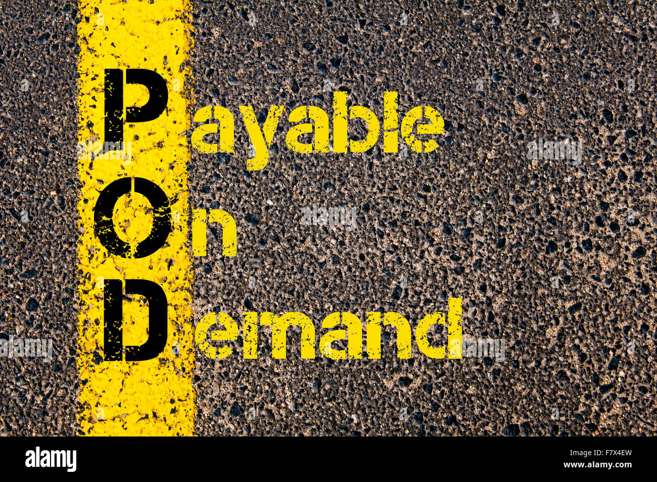 Concept image of Accounting Business Acronym POD Payable On Demand ...