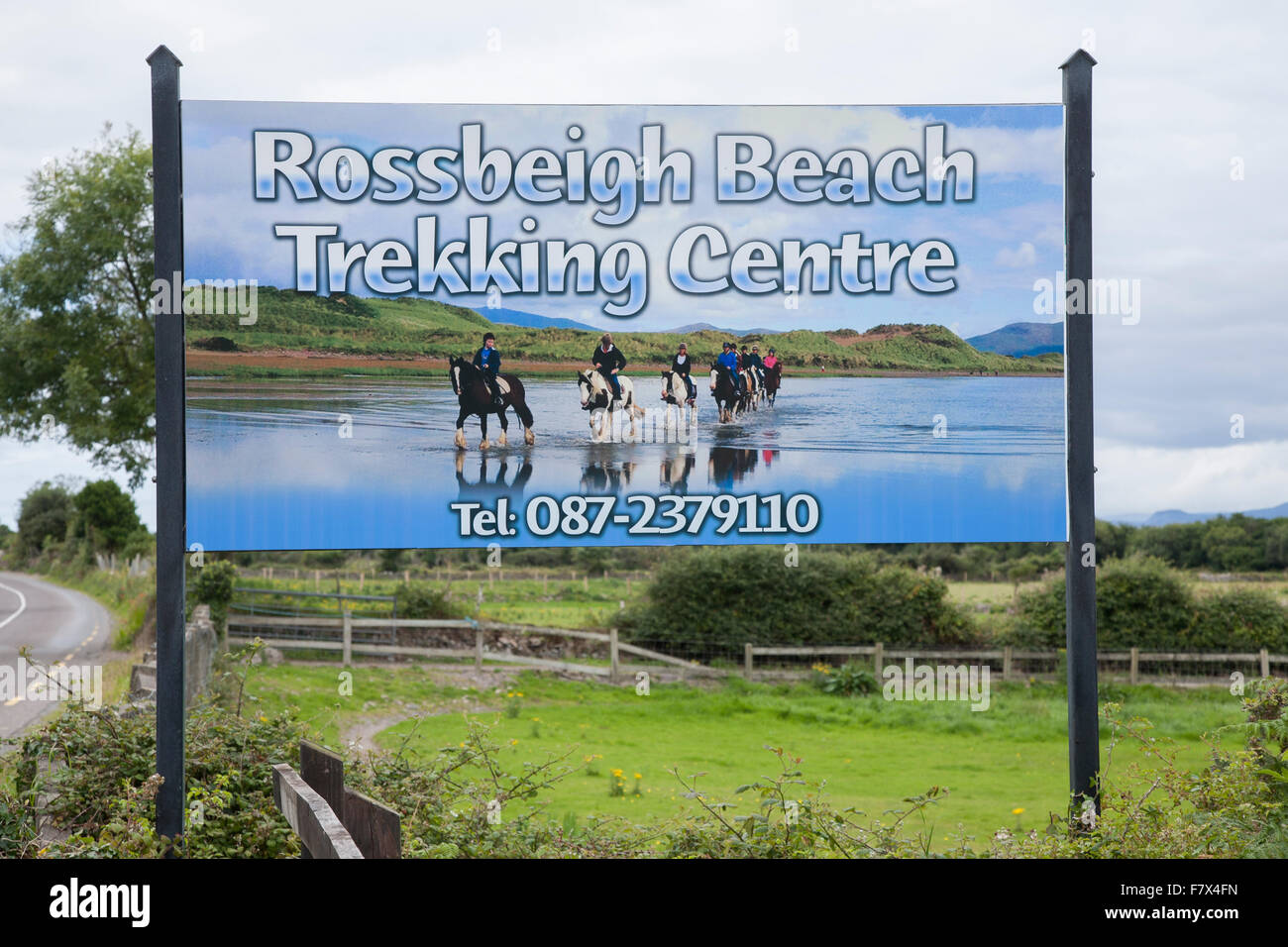 Rossbeigh Beach Horse Riding Trekking Centre Sign, County Kerry ...