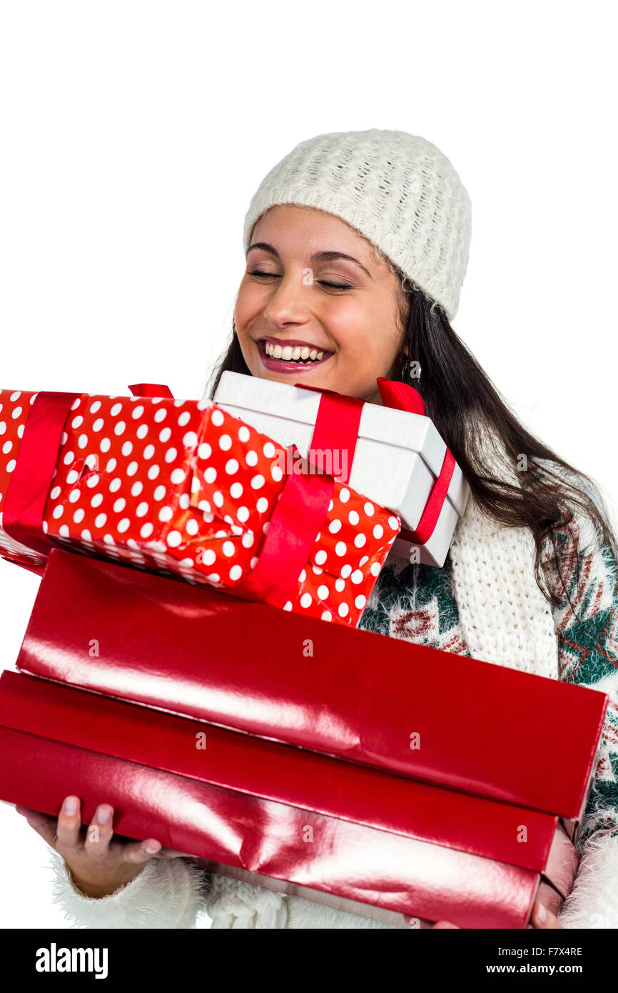 Woman holding hat boxes hi-res stock photography and images - Alamy