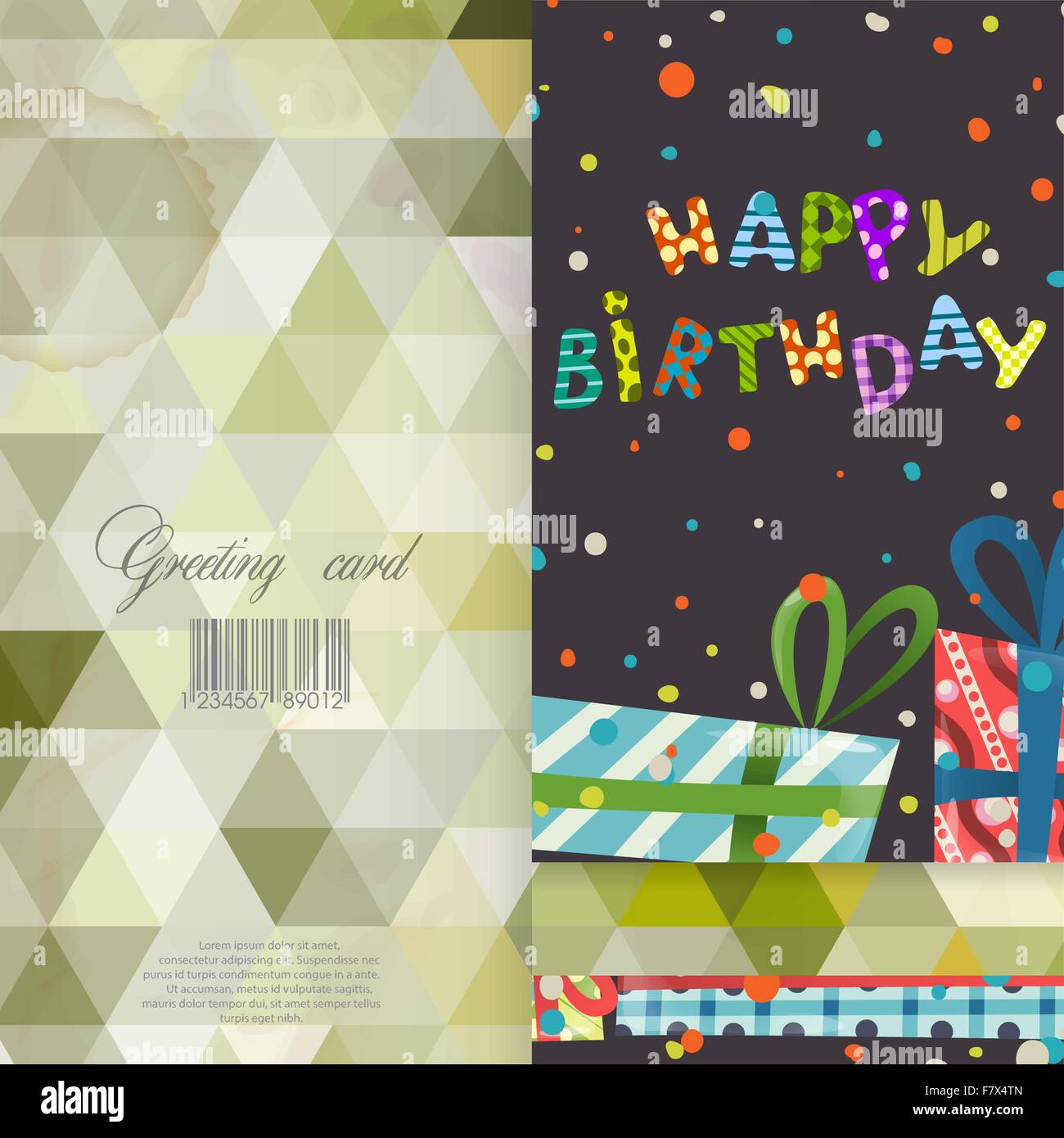 Greeting Card Design, Template Stock Vector Image & Art - Alamy