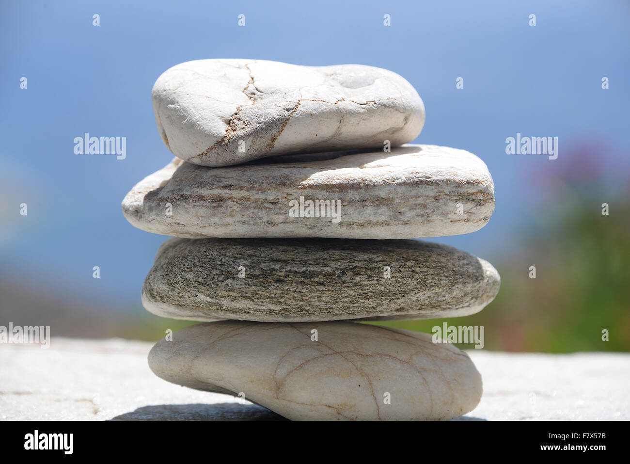 Stack of pebbles Stock Photo - Alamy