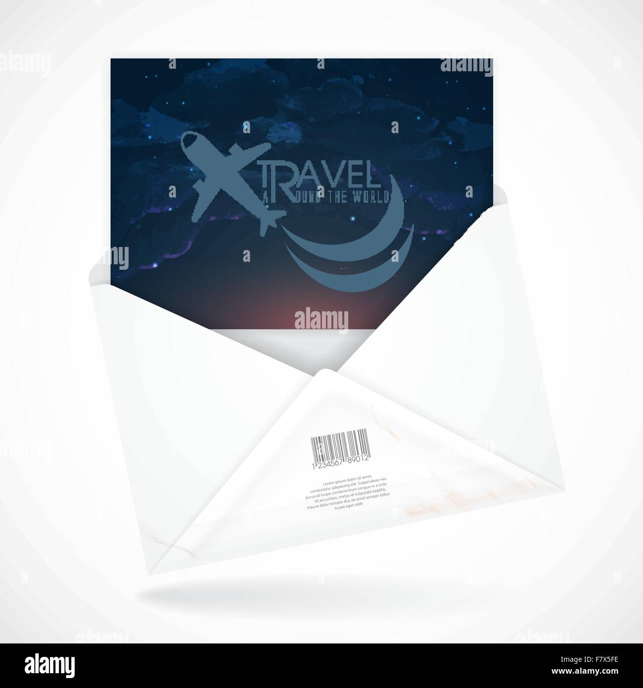 Postal Envelopes With Greeting Card Stock Vector Image & Art - Alamy