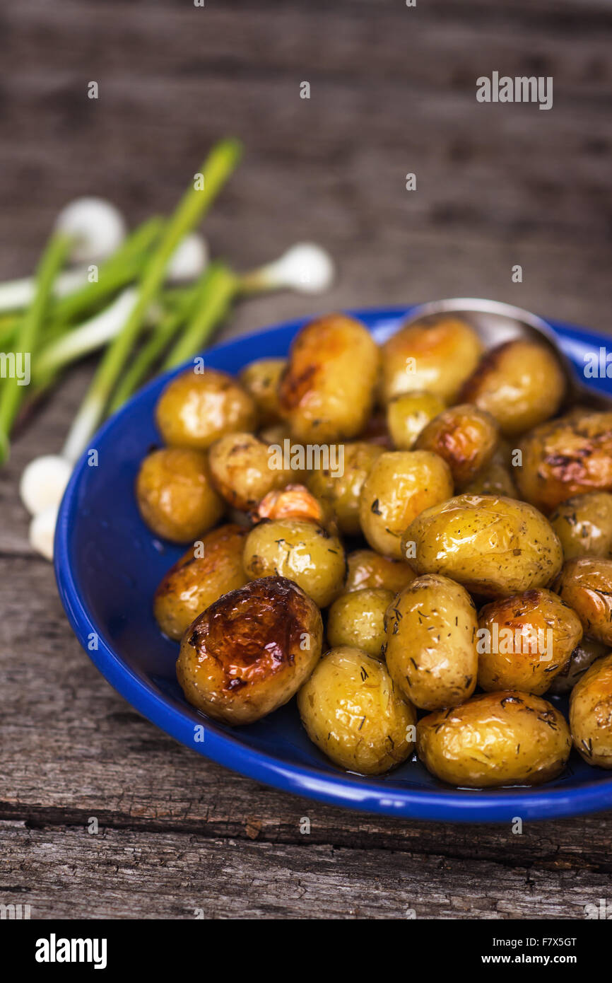 Potatoes and spring onions Stock Photo - Alamy