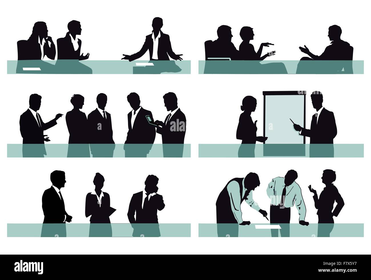 Office employees meeting together Cut Out Stock Images & Pictures - Alamy