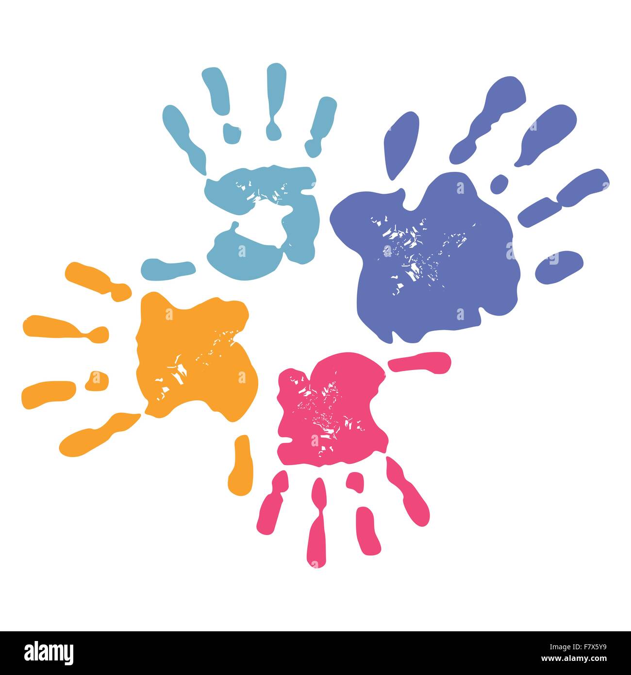Child Hand Print Clip Art