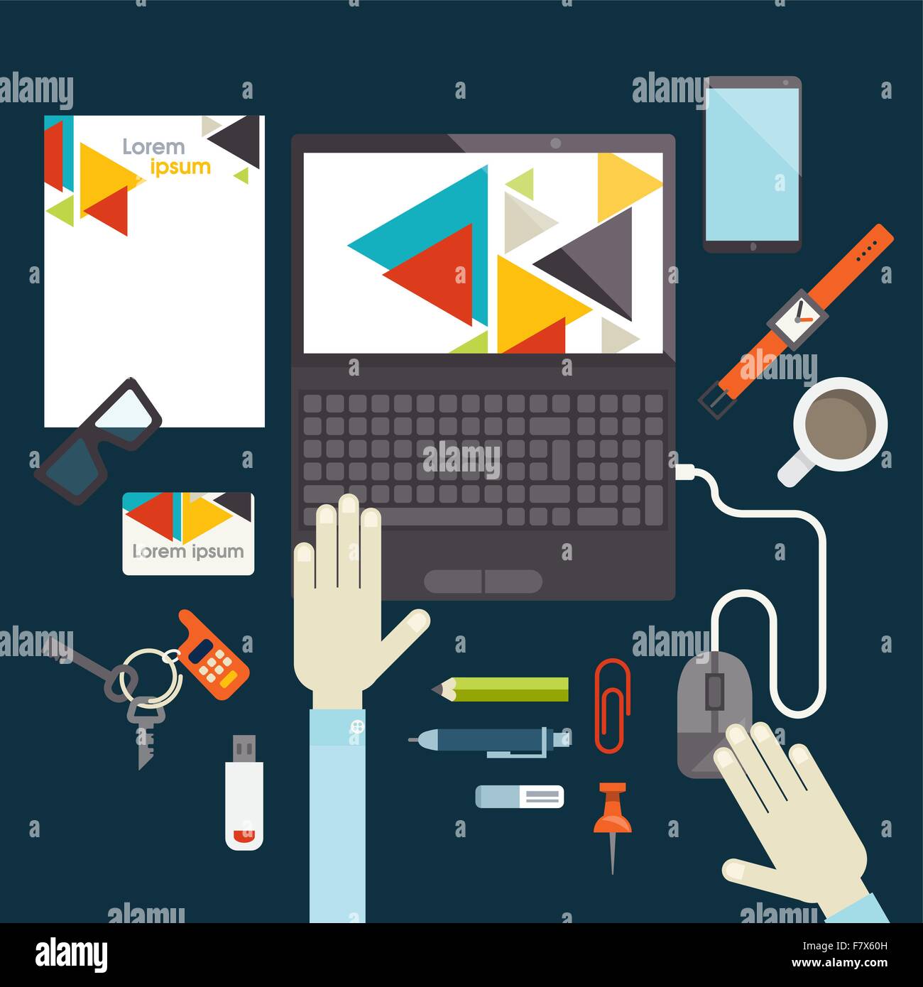 Flat Design Elements Stock Vector Image & Art - Alamy