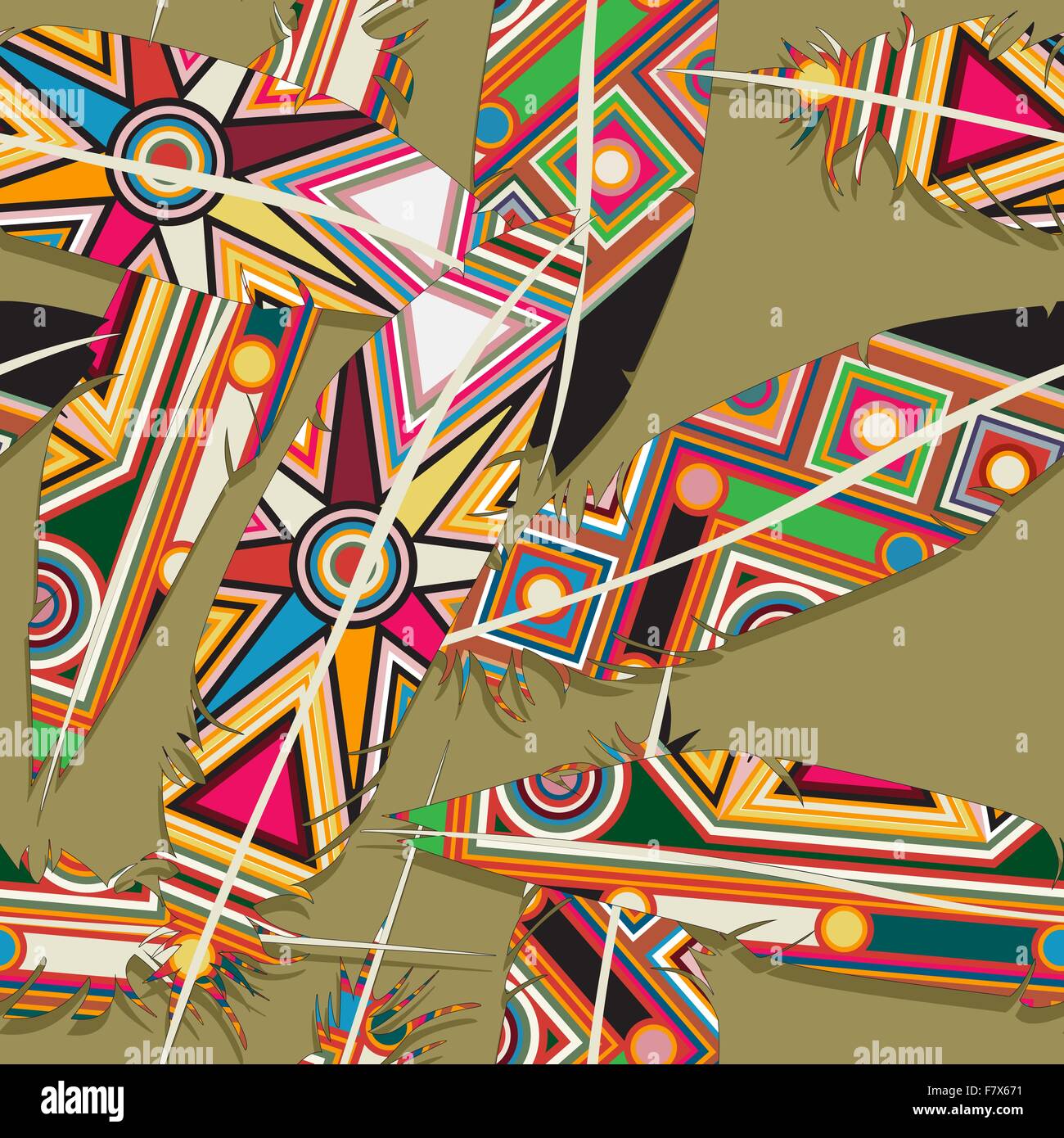 Abstract zigzag ikat pattern Stock Vector Images - Alamy