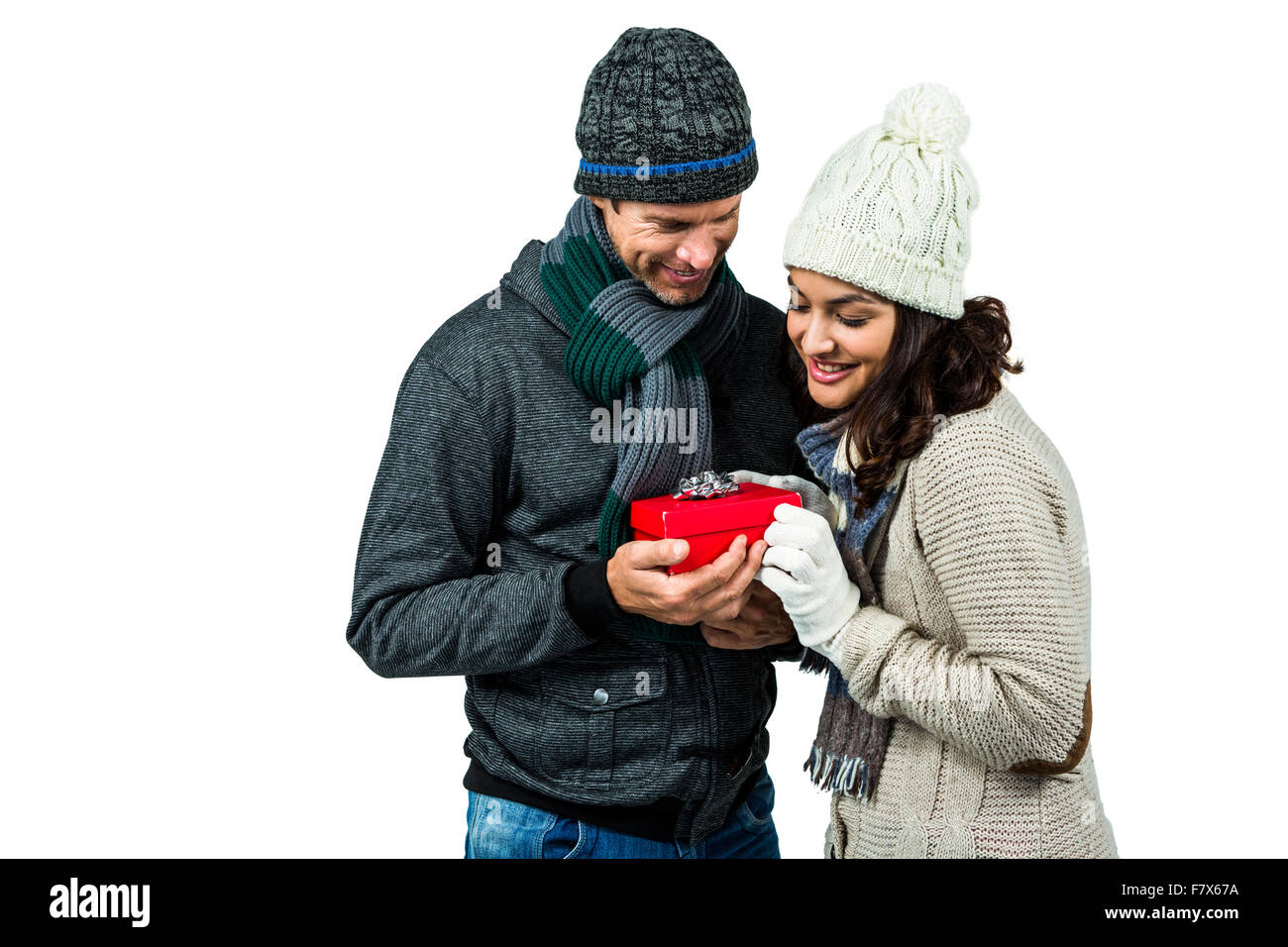 Giving receiving festive gift hi-res stock photography and images - Alamy