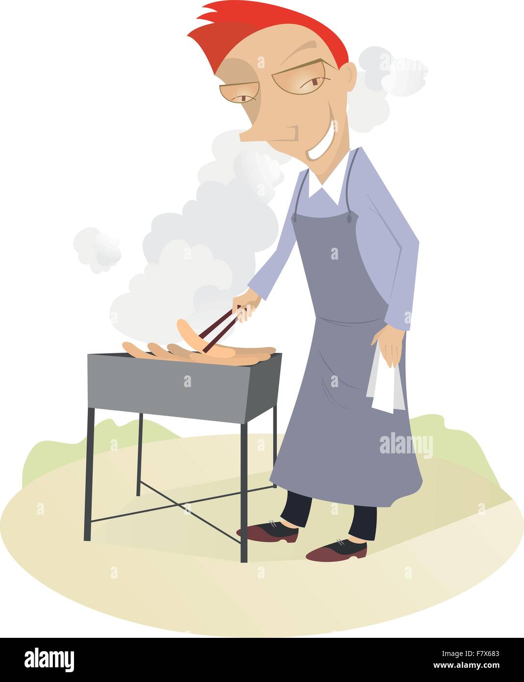 Campfire cook Stock Vector Images - Alamy