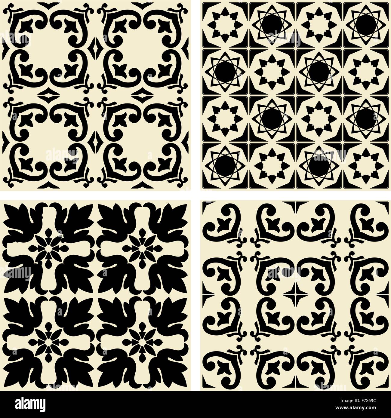 Seamless vector pattern tiles Stock Vector Images - Alamy