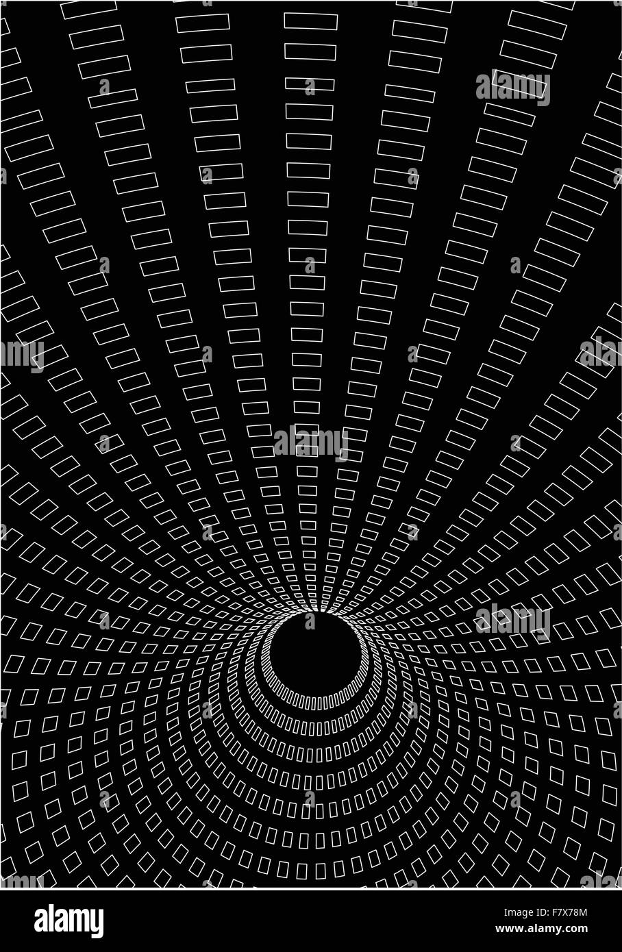 Abstract tunnel black white Stock Vector Images - Alamy