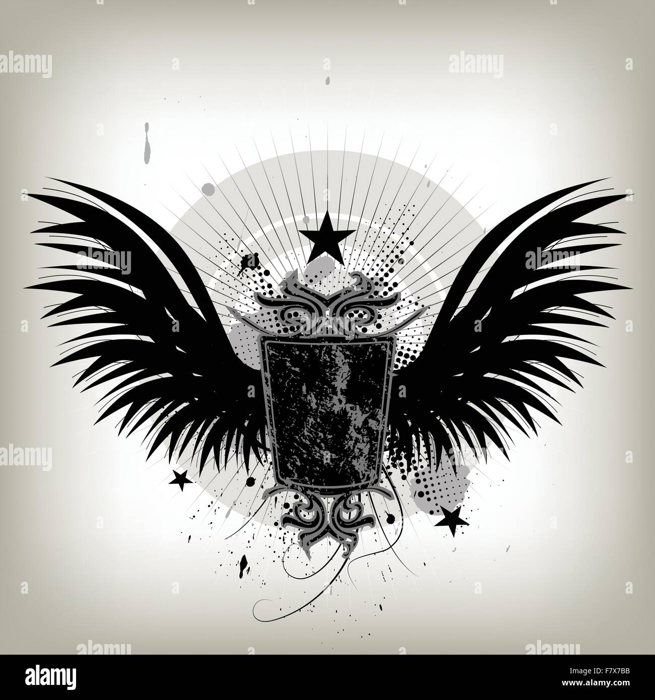 Illustration vintage background heraldic Stock Vector Images - Alamy