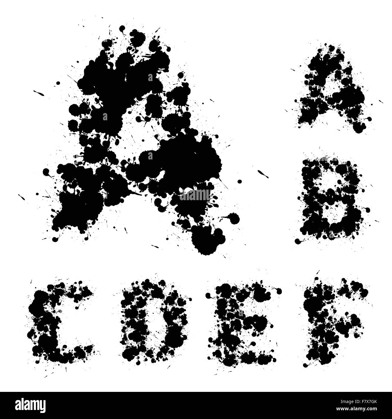 Ink alphabet Cut Out Stock Images & Pictures - Alamy