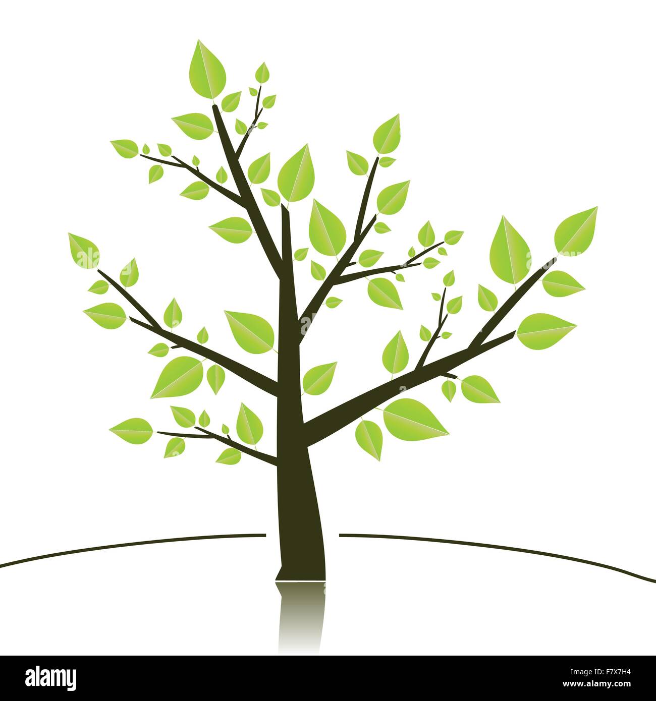 Alone tree branch Stock Vector Images - Alamy