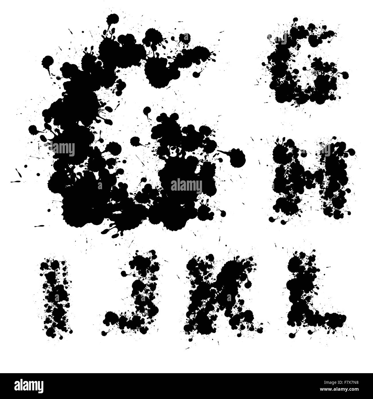 Ink alphabet Cut Out Stock Images & Pictures - Alamy